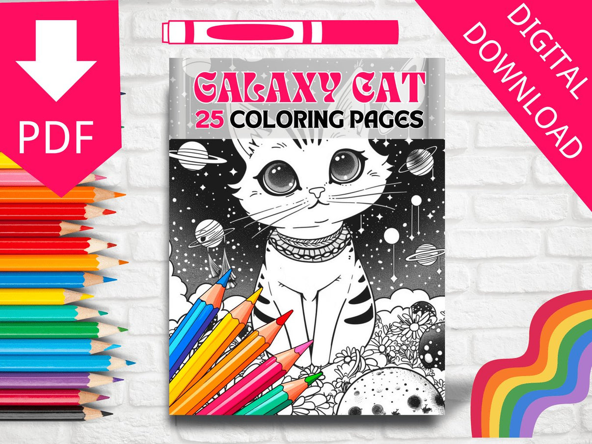 25 Cute Galaxy Cat Coloring Sheets – My Coloring Zone
