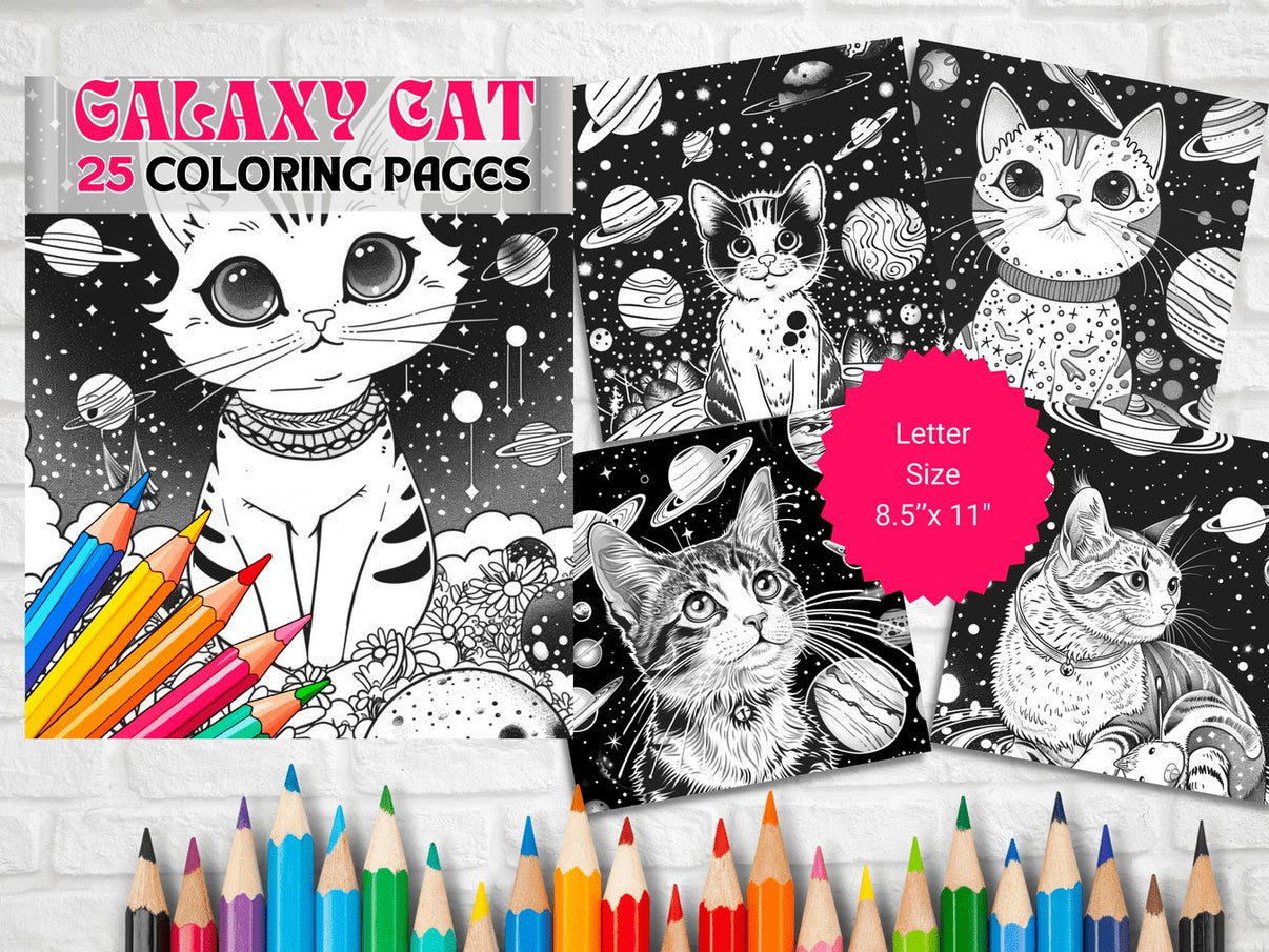 25 Cute Galaxy Cat Coloring Sheets – My Coloring Zone