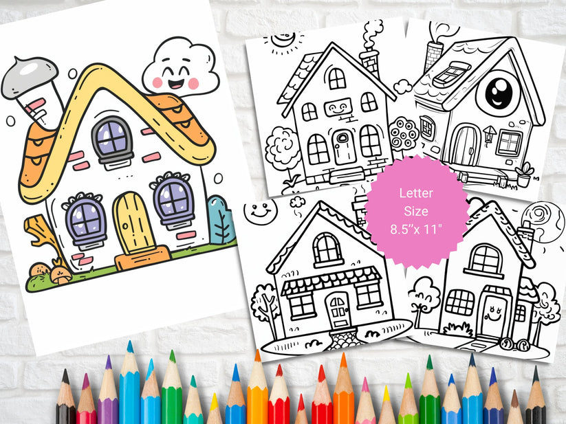 25 FREE House Coloring Sheets – My Coloring Zone