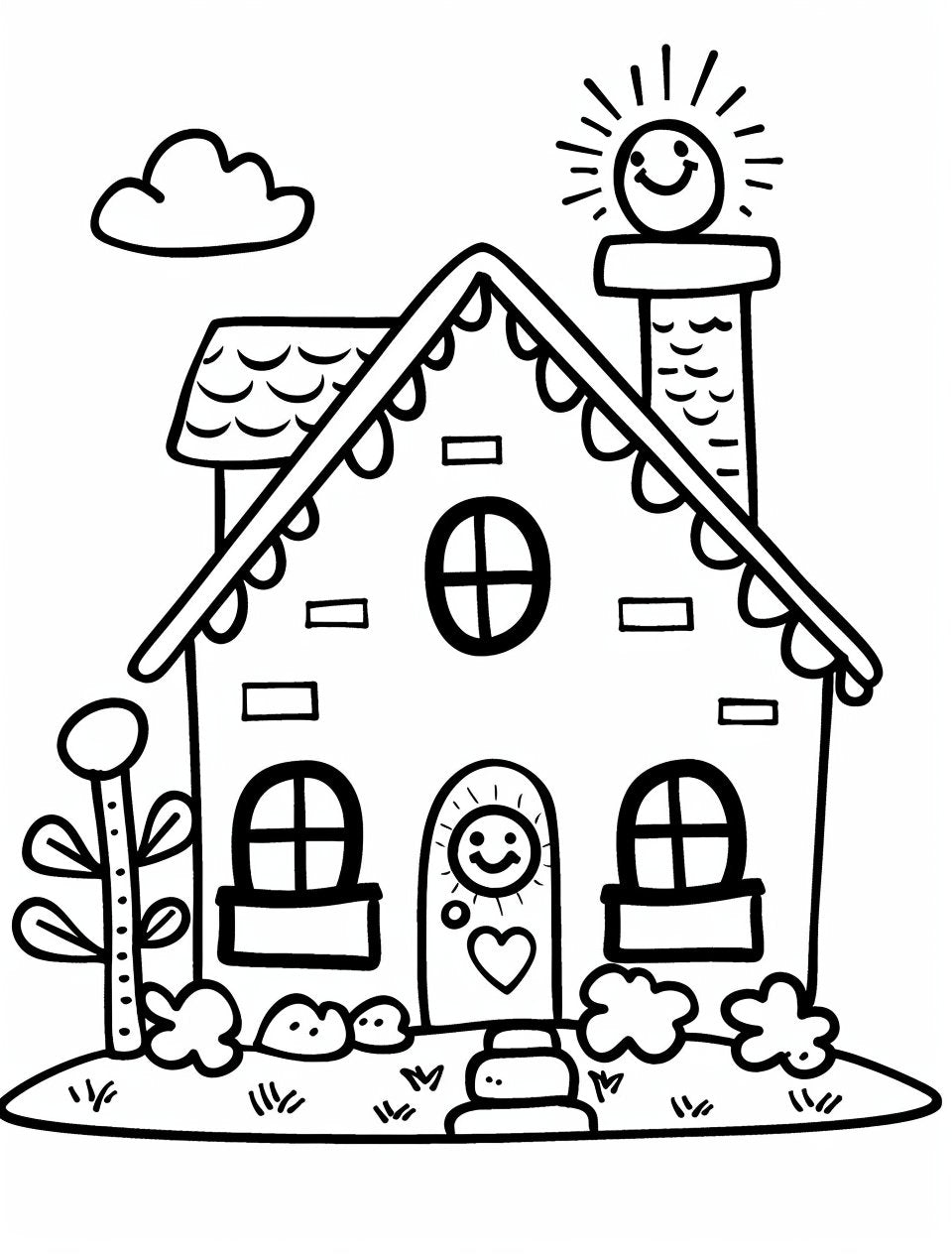 25 FREE House Coloring Sheets – My Coloring Zone