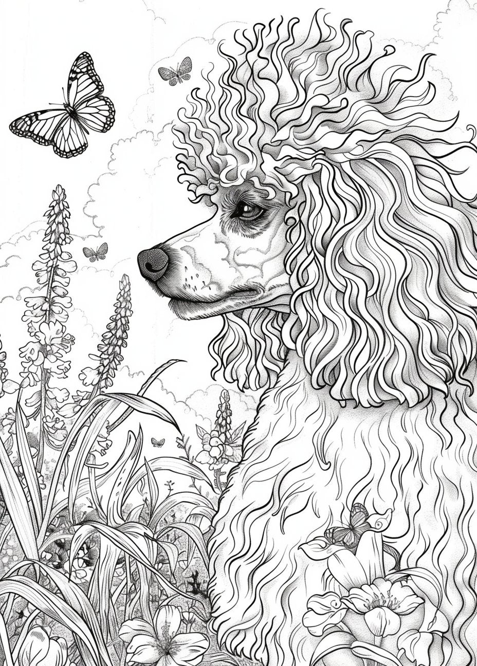 30 Cute Poodle Coloring Pages – My Coloring Zone