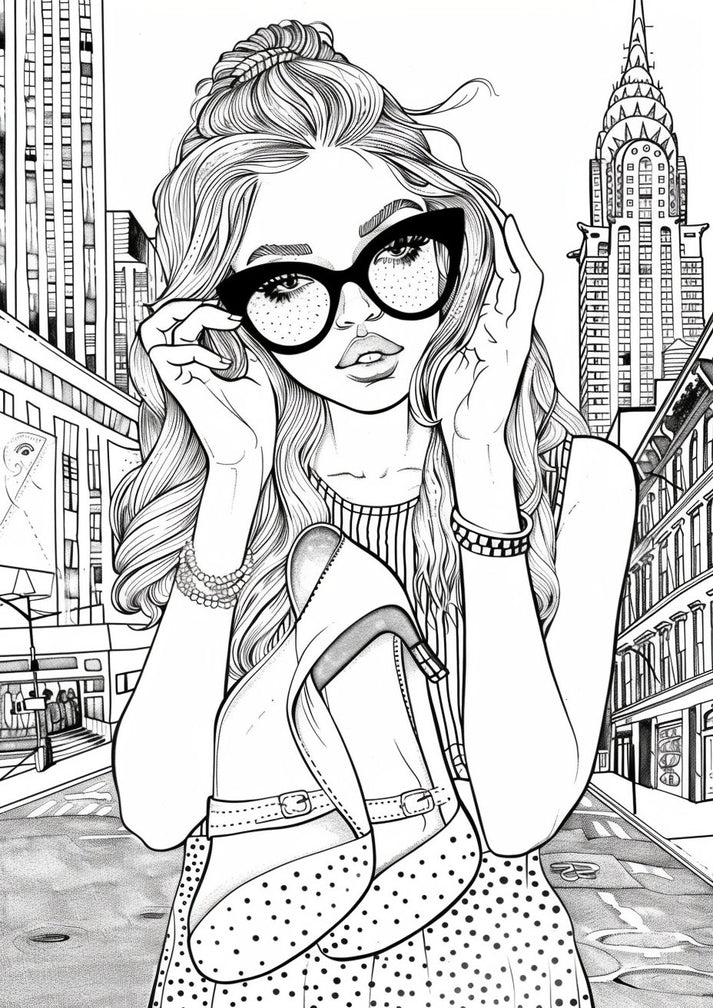 35 Girl Fashion Coloring Sheets – My Coloring Zone