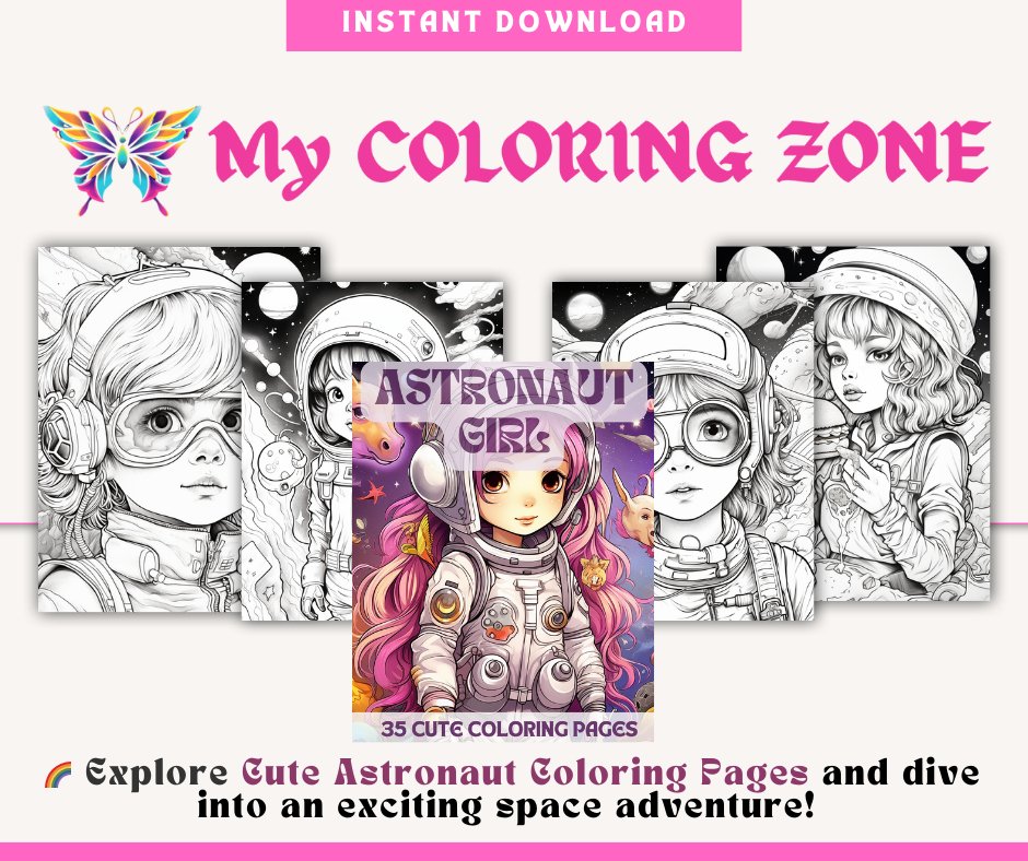 35 Cute Astronaut Girl Coloring Pages – My Coloring Zone