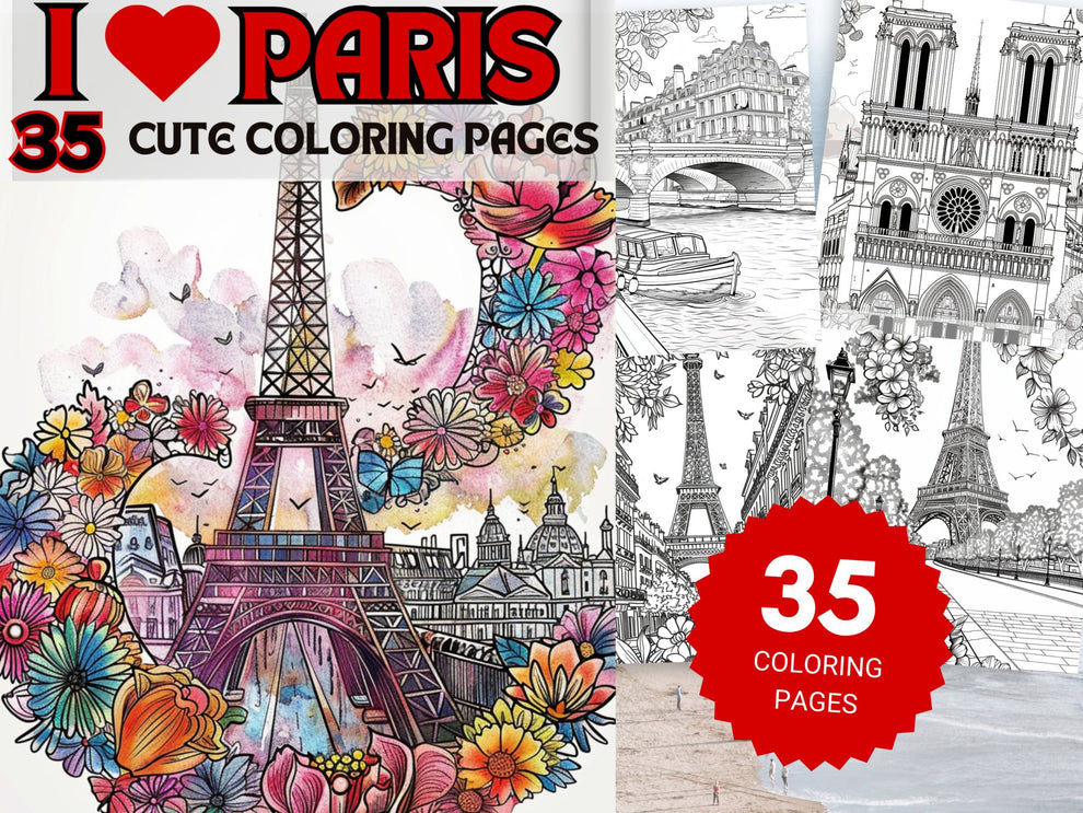 35 Unique Paris Coloring Pages – My Coloring Zone