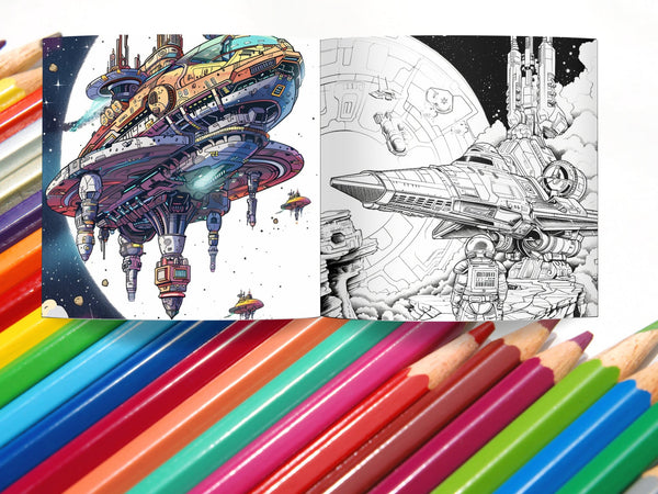 35 Unique Spaceship Coloring Pages – My Coloring Zone