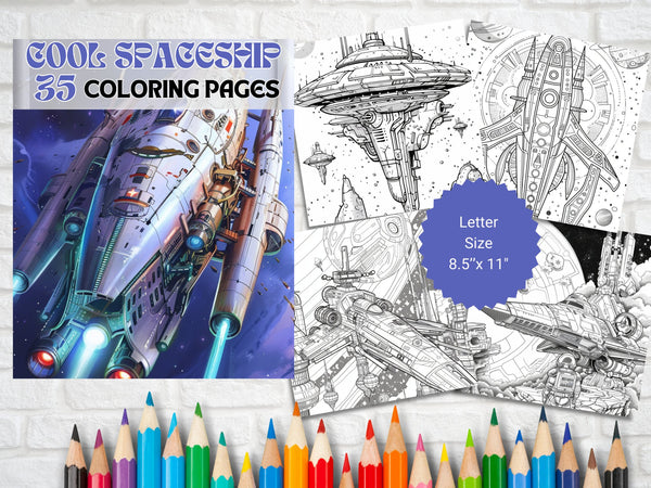 35 Unique Spaceship Coloring Pages – My Coloring Zone