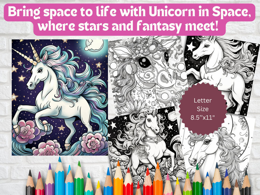 40 Unicorn in The Space Coloring Pages – My Coloring Zone