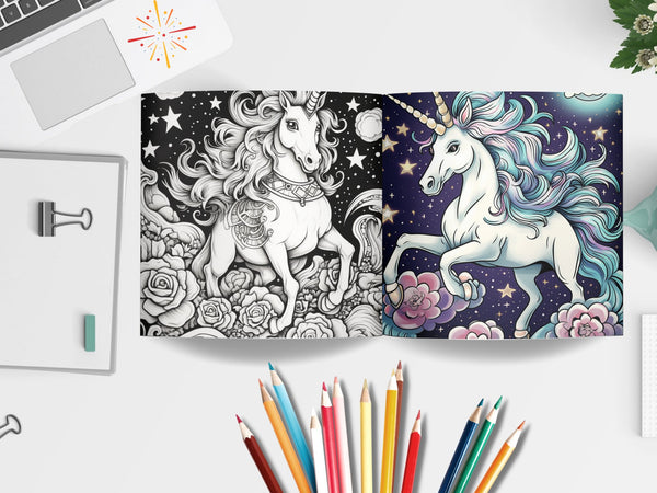 40 Unicorn in The Space Coloring Pages – My Coloring Zone