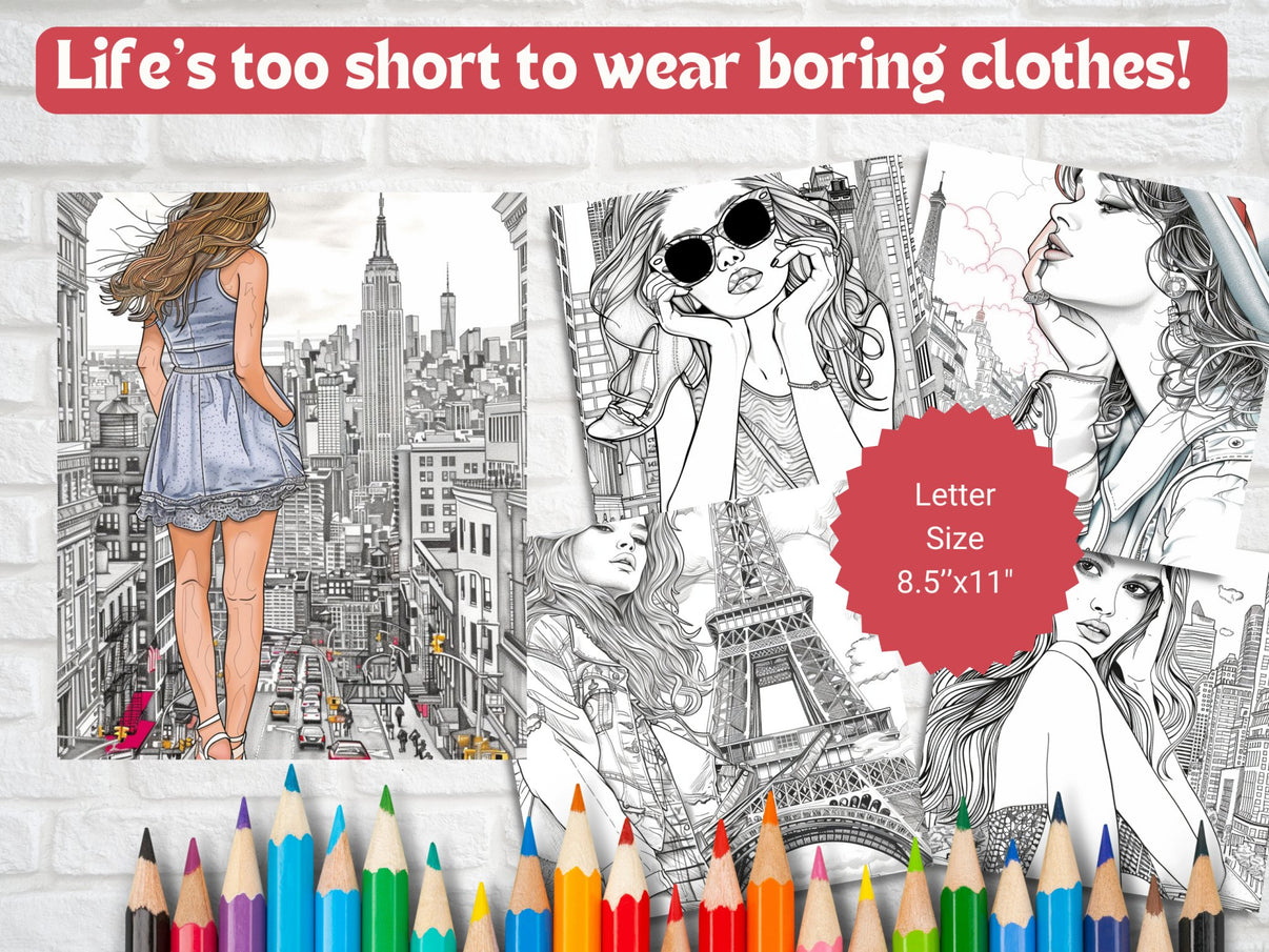 40 Cute Fashion Girls Coloring Pages – My Coloring Zone