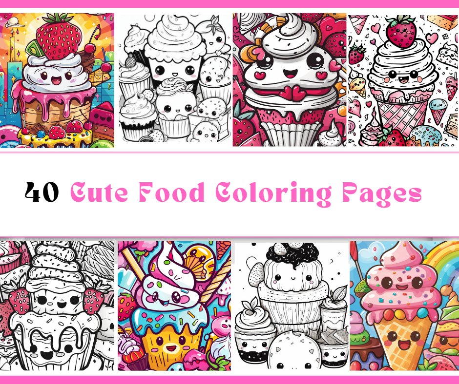 40 Cute Food Coloring Pages For Kids – My Coloring Zone