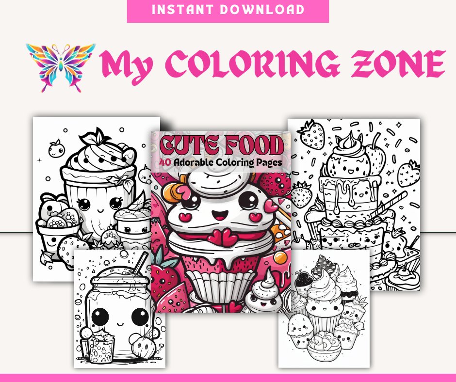 40 Cute Food Coloring Pages For Kids – My Coloring Zone