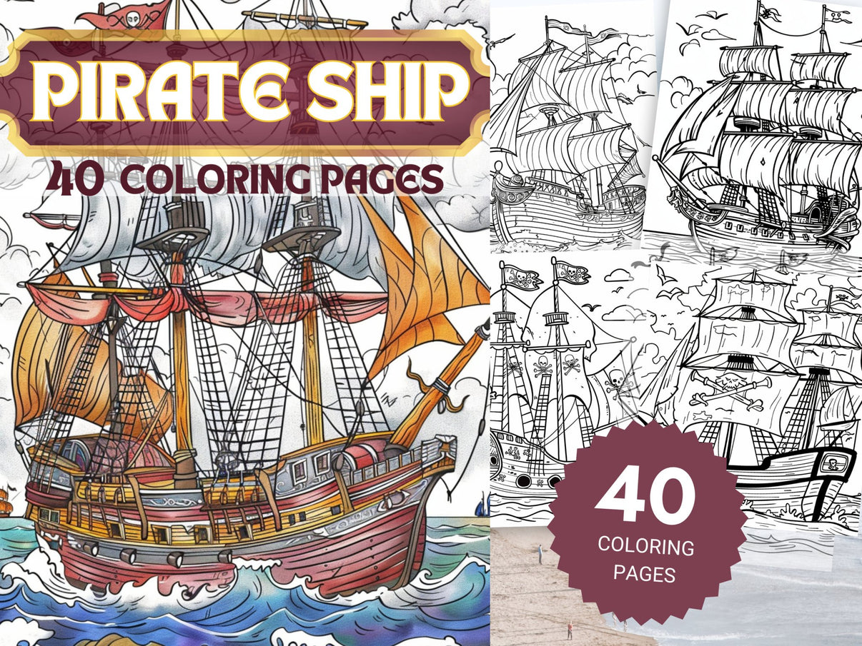 40 Pirate Ship Coloring Pages – My Coloring Zone
