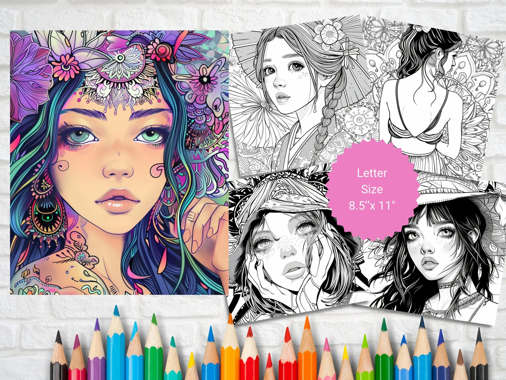 45 Adorable Mandala Girl Coloring Pages – My Coloring Zone