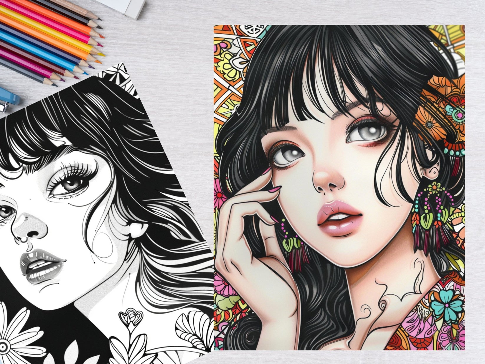 45 Adorable Mandala Girl Coloring Pages – My Coloring Zone
