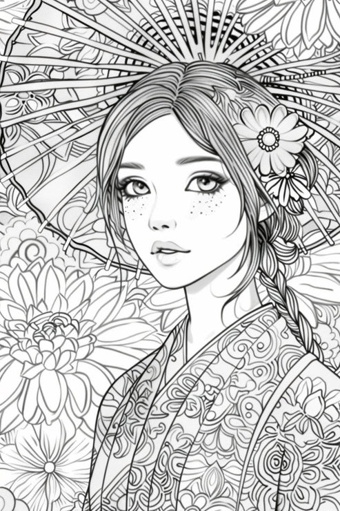 45 Adorable Mandala Girl Coloring Pages – My Coloring Zone