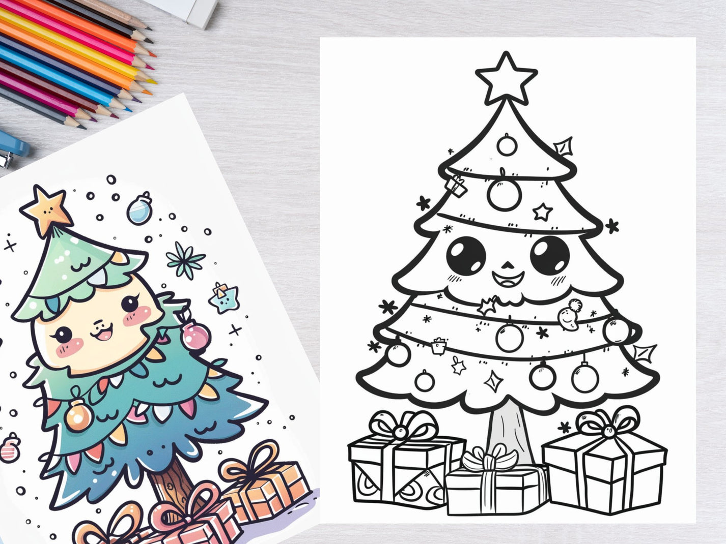 45 Cute Christmas Coloring Pages – My Coloring Zone